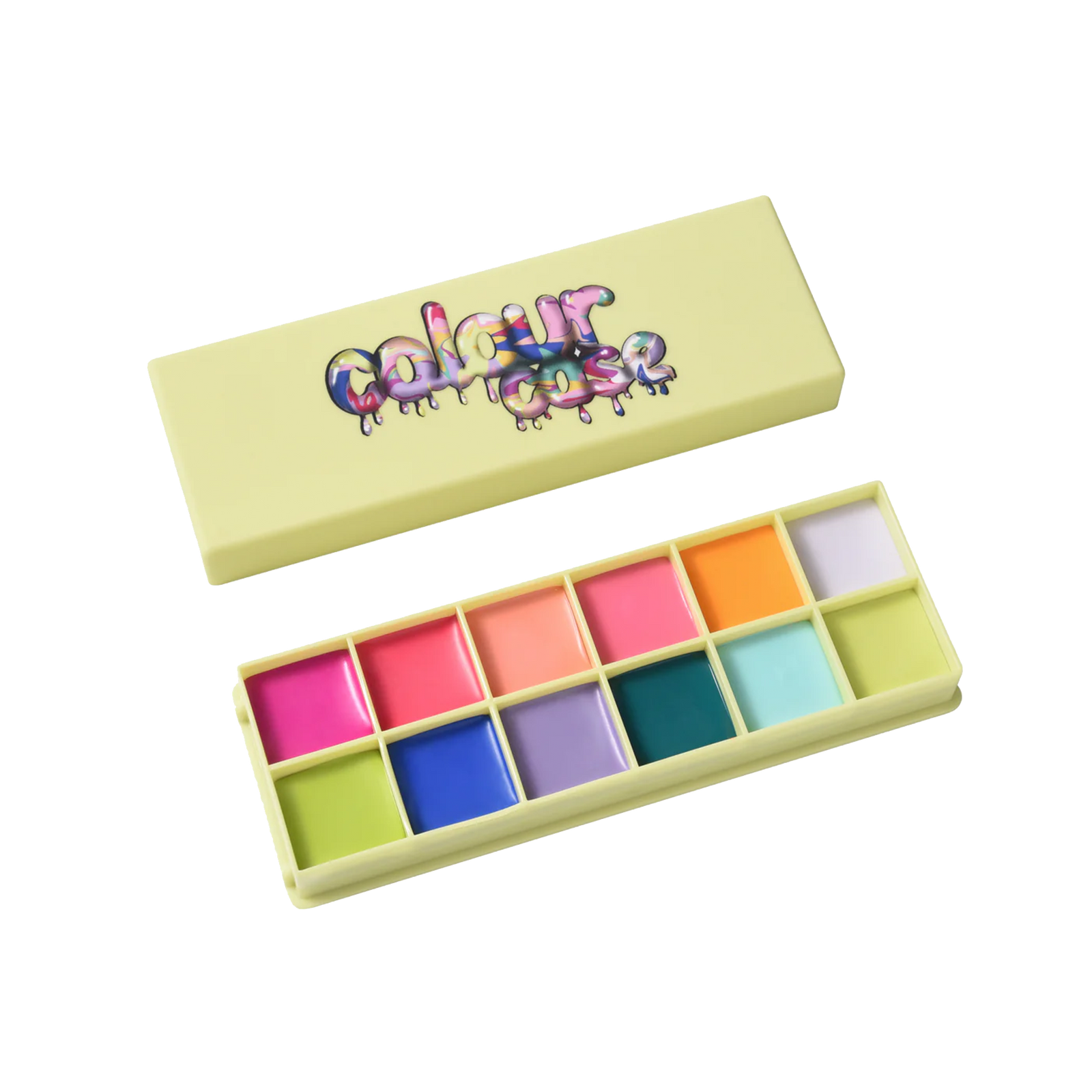 Colour Case Cosmetic Paint Palette & Brush Set